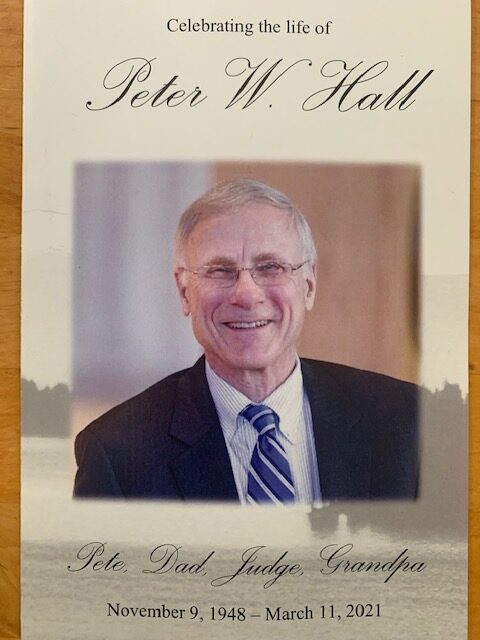 Celebrating the Life of Peter W. Hall – Vermont Bar Association